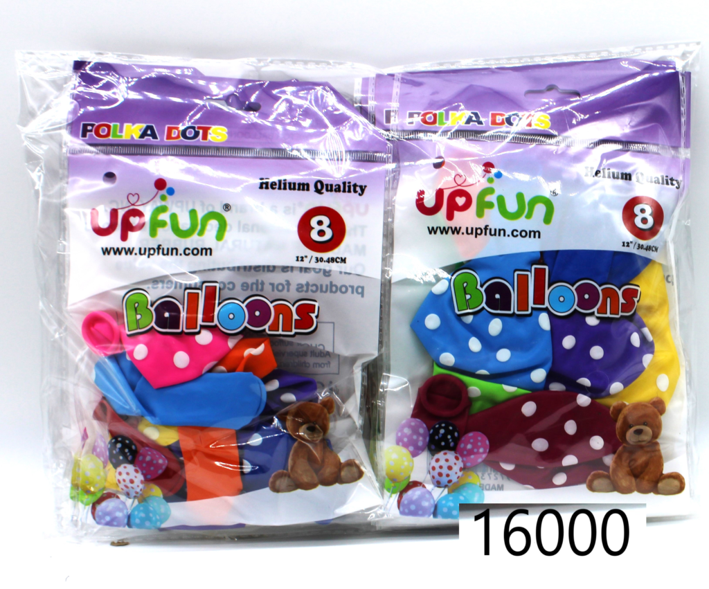 12" Latex Balloon - Dotted Pack (16000) - UpFun